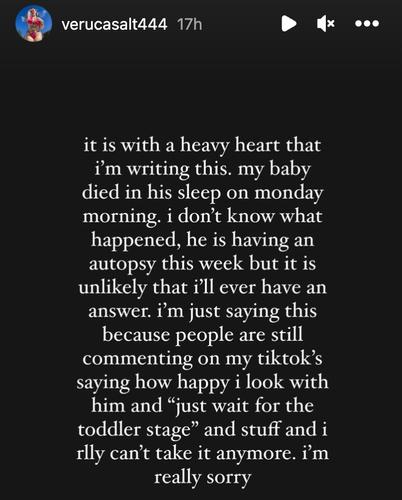 What Is the Cause of Death of TikToker Veruca Salt’s Baby?