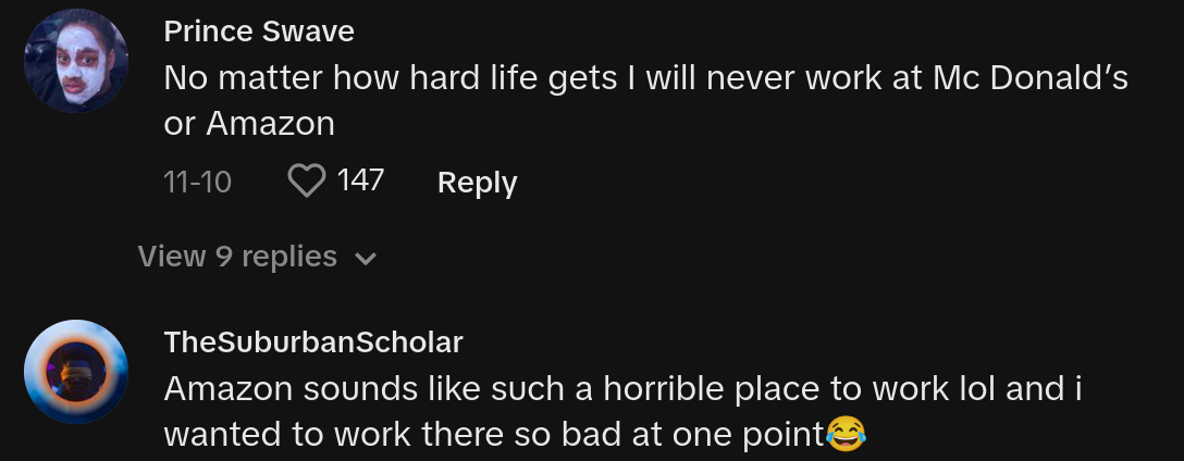 Woman Shares the Downsides to Working at Amazon