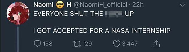 NASA Intern Loses Her Internship After Insulting the Wrong Person Online