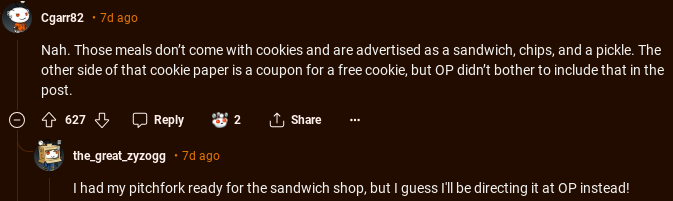 Box Lunch Comes With Picture of Cookie Instead of Real Thing