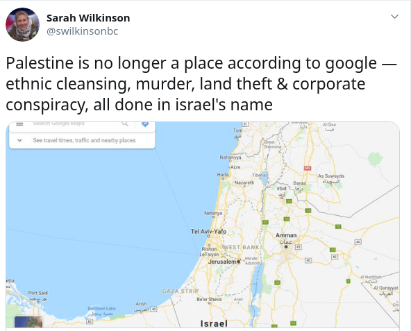 Why Has Palestine Been Removed From Google Maps In 2020 Details why-has-palestine-been-removed-from-google-maps-in-2020-details