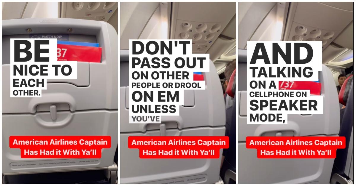 Pilot Goes Viral for Lecturing Flyers on In-Flight Etiquette