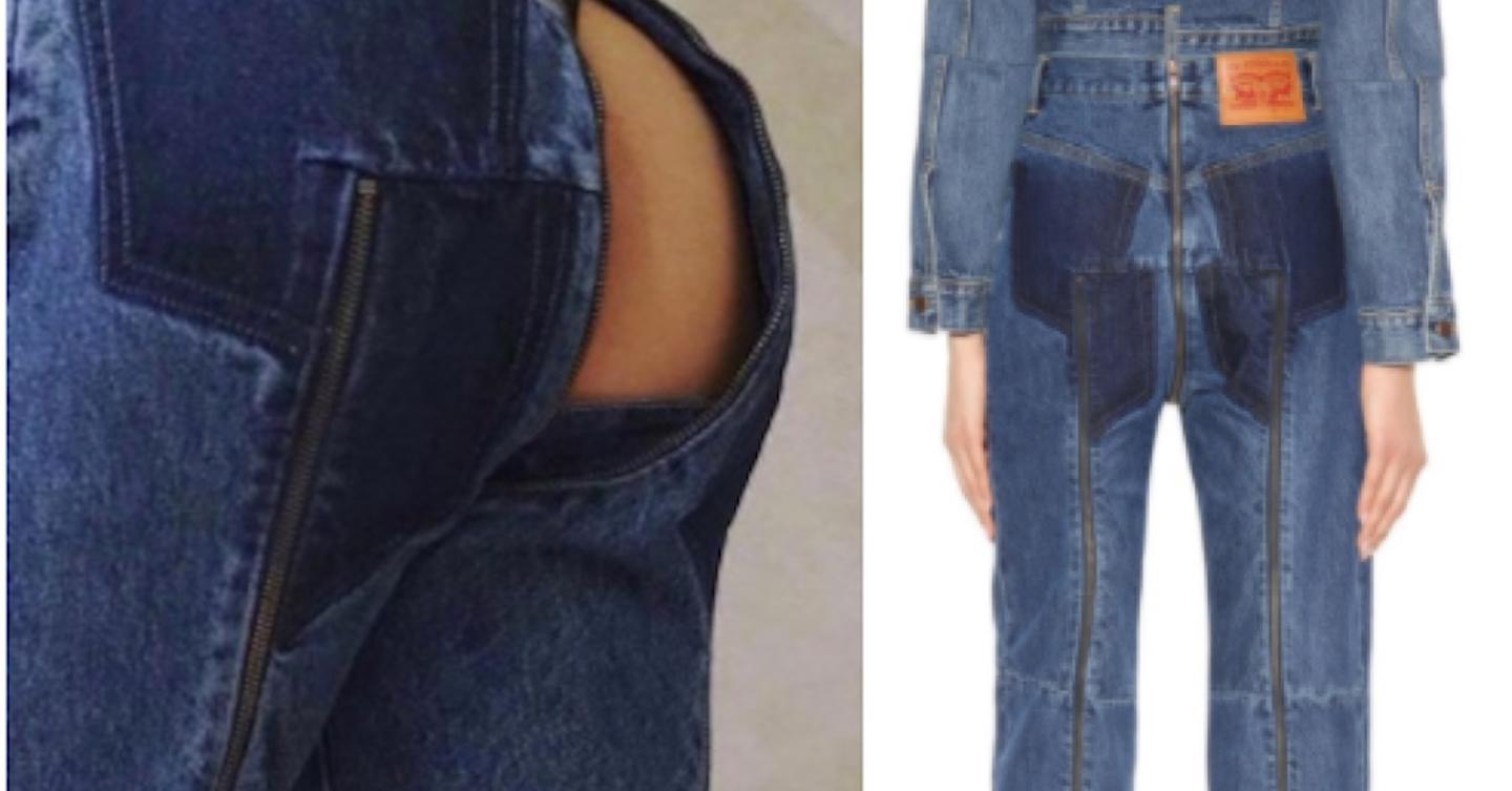 These $1,800 Jeans Unzip in the Back to Reveal Your Entire Butt