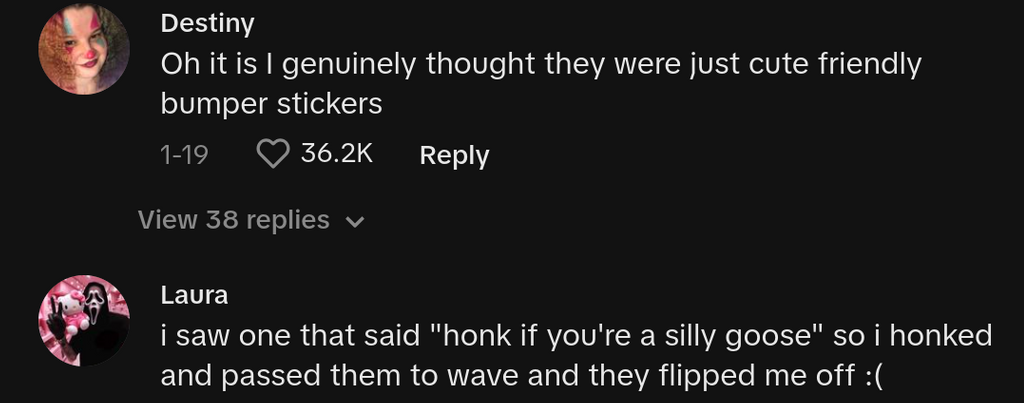 Honk if You Bumper Sticker Meaning