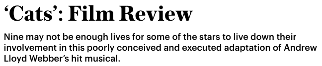 'CATS' Reviews Are Here, and They Are So Bad But So Good
