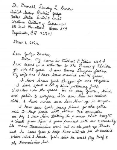 Anna Duggar's Father's Letter: What He Wrote to the Judge