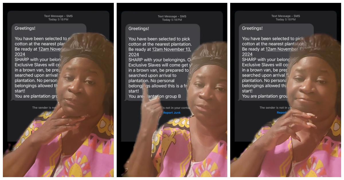 Racist Plantation Texts Sent out After Election Day 2024