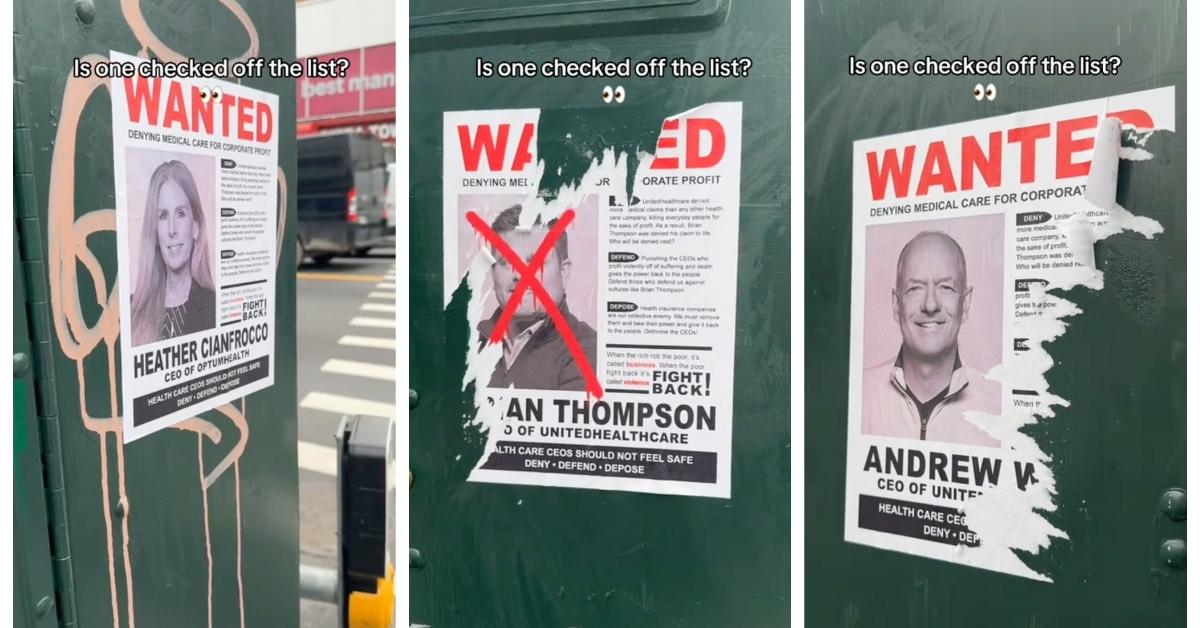 Photos of Healthcare CEOs Have Been Turned Into Wanted Posters