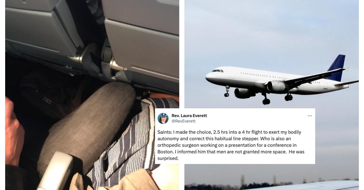 Woman Confronts Man on Plane for Invading Her Personal Space