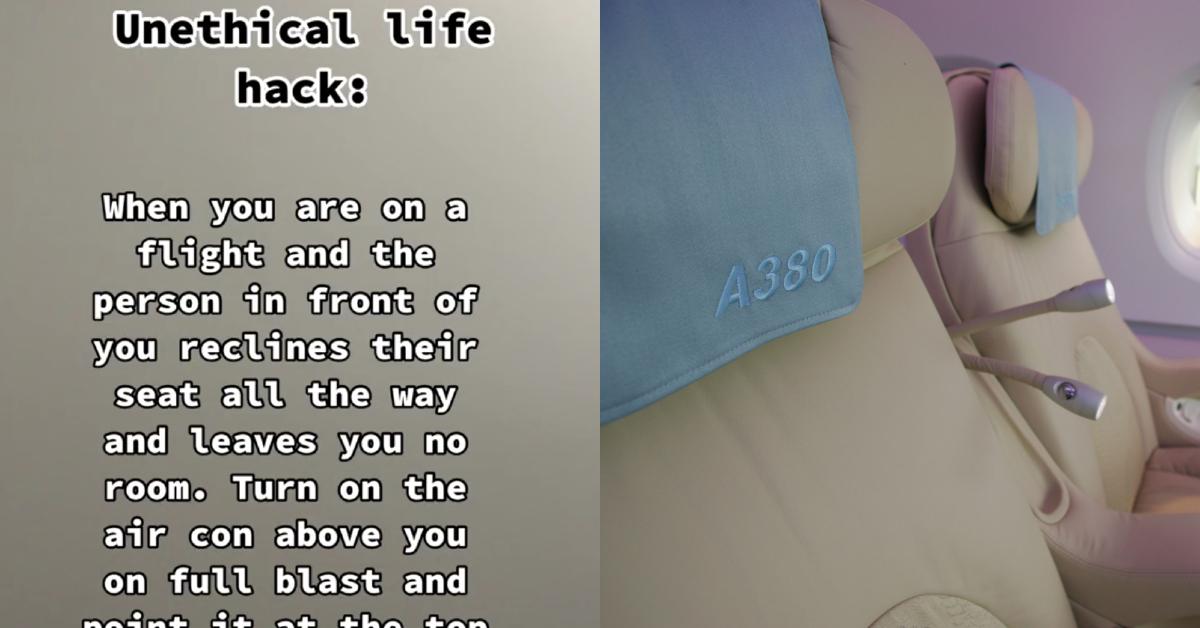 Unethical Plane “Hack” Against Seat Recliners Goes Viral