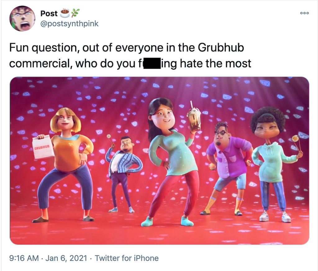That Grubhub Commercial Is a Meme Now Because People Hate It so Much