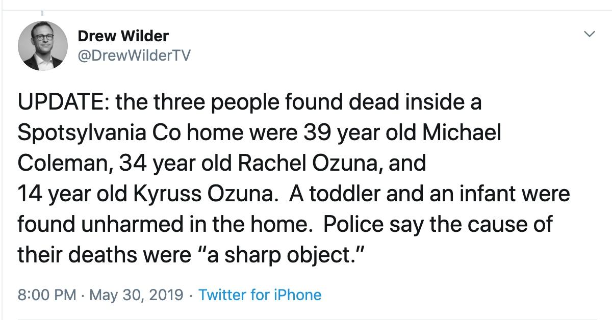 Teen Mom Rachel Ozuna's Murderers Identified by Spotsylvania Sheriff