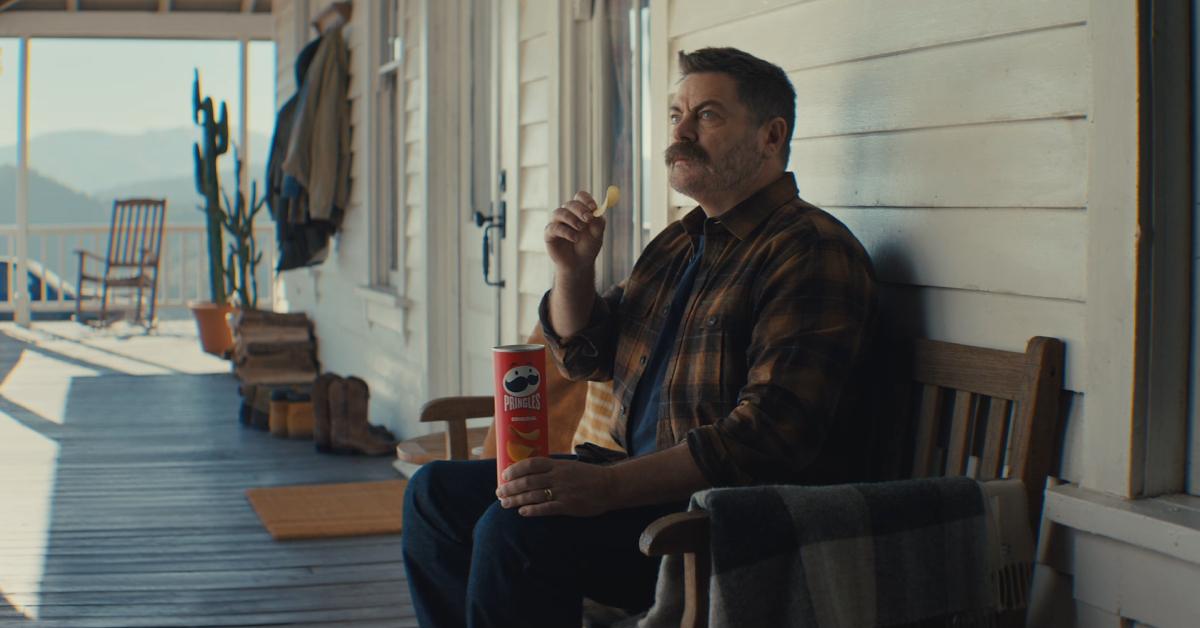 Nick Offerman Talks Pringles Super Bowl Ad (EXCLUSIVE)
