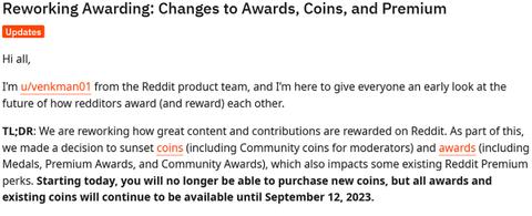Why Are Reddit Awards Gone?