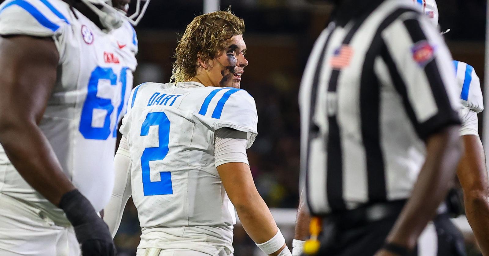 Jaxson Dart Wears Eye Black Because of a Childhood Hero