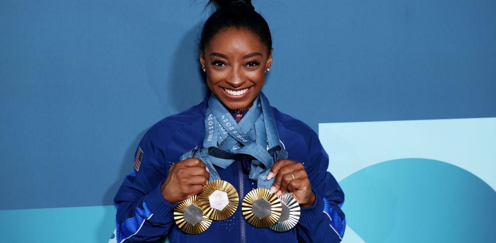 Simone Biles Commemorates Wins With Olympic Medal Photoshoot