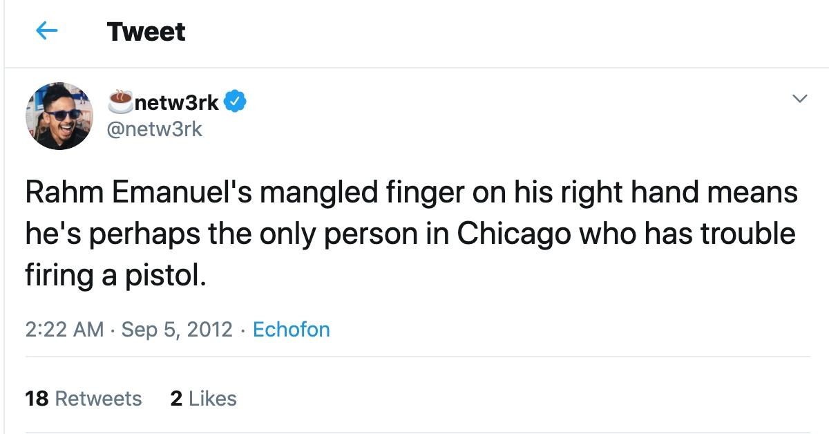 What Happened to Rahm Emanuel's Finger? He Lost It in Horrid Accident