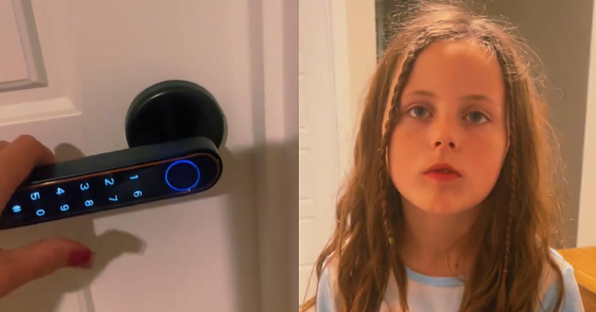 Mom Installs Electronic Lock on Her Bedroom Door