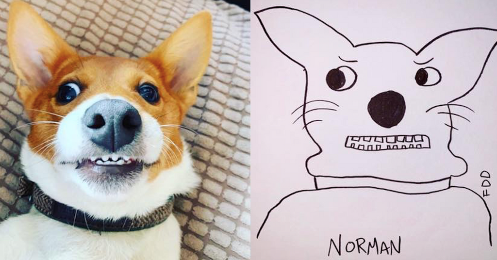 Person Draws Hilariously Simplistic Photos of Their Dogs and Went ...