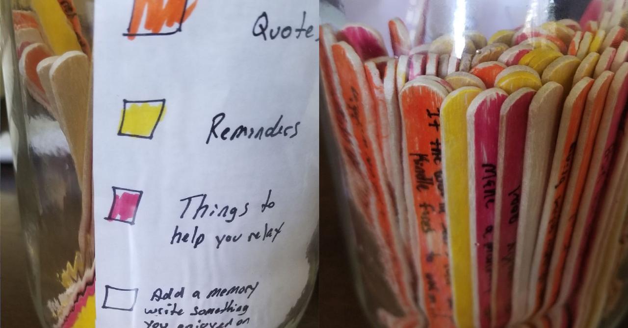 This Jar of Popsicle Sticks Is a Great Way to Help Partners with Anxiety