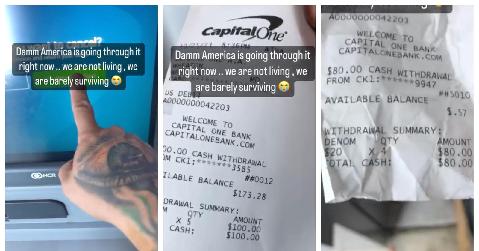 Discarded ATM Receipts Prove Americans Are Struggling in 2023