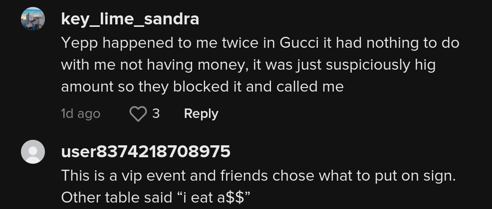 Servers Carry Huge Sign Telling Customer Their Card Was Declined