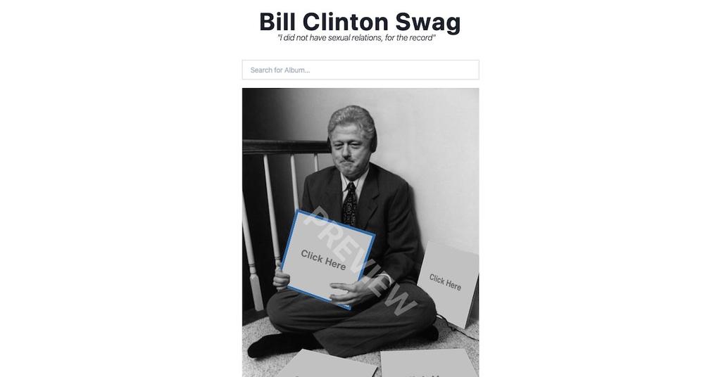 Bill Clinton Album Challenge: Put Your Favorite Albums in Meme Photo