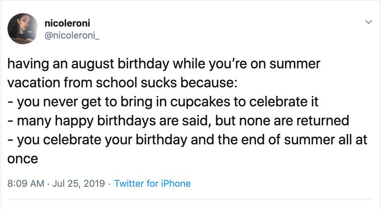 August Birthday Month Meme Roundup: Late-Summer Babies, Commiserate!