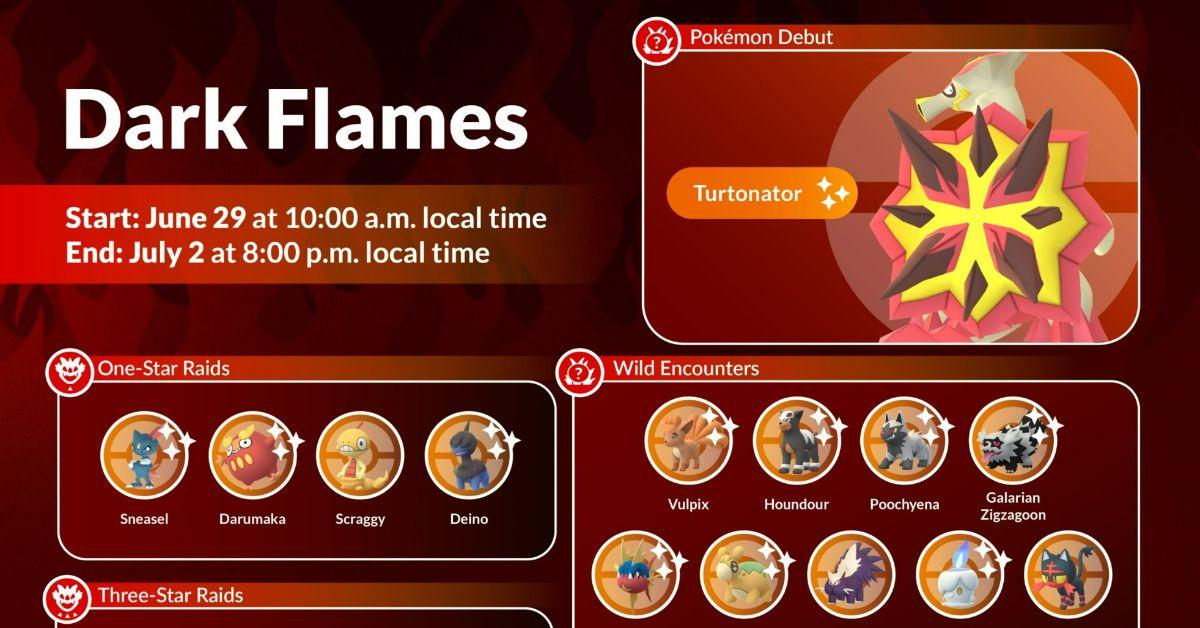 Dark Flames Event Guide Pokémon GO
