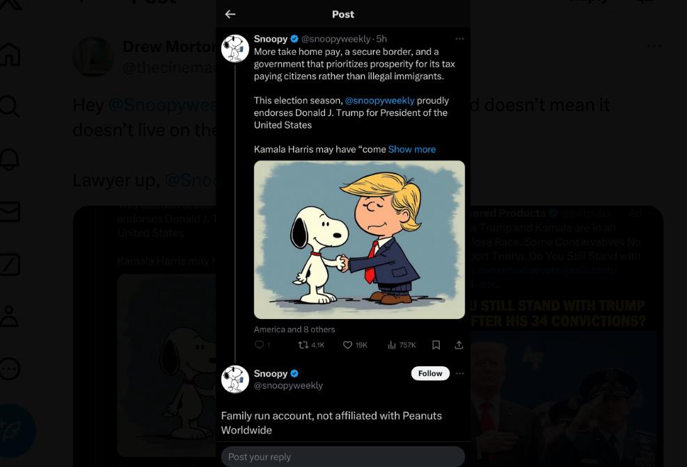 Explaining the Snoopy Weekly Trump Controversy
