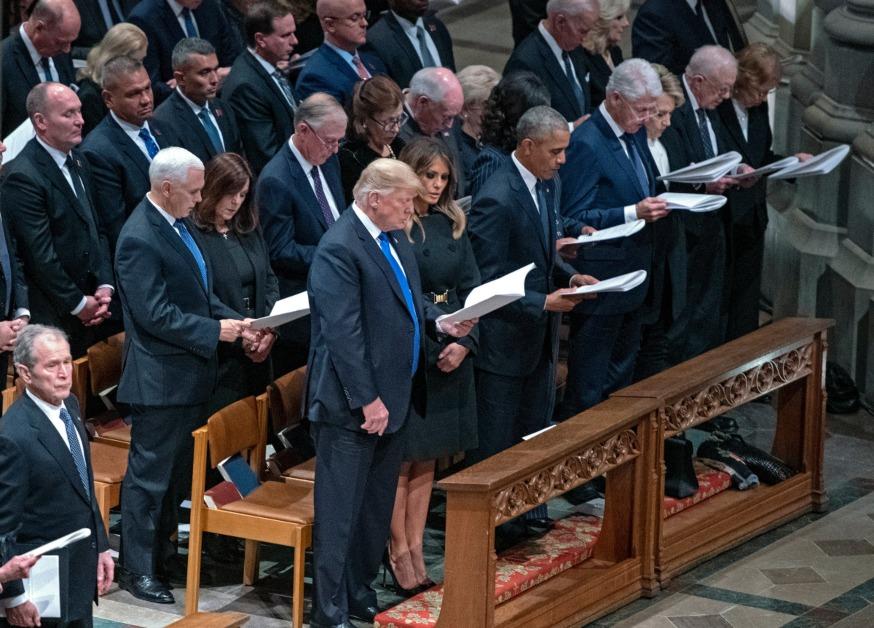 Carter Center Crops Trump out of Funeral Photo