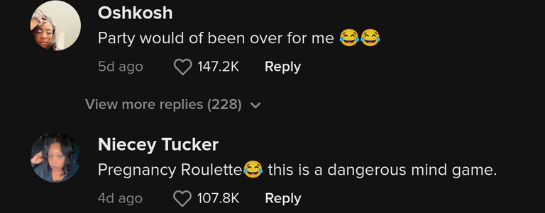 Tiktoker’s “Pregnancy Roulette” Girls Night Goes Viral