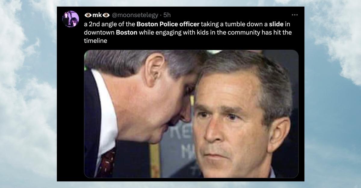 Boston Police Officer's Slide Fail Leads to Great Memes