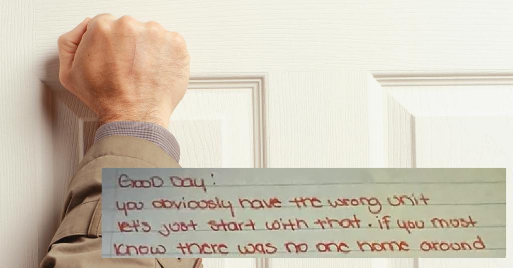 Neighbor Leaves Note for Noisy Tenants — Gets Assaulted