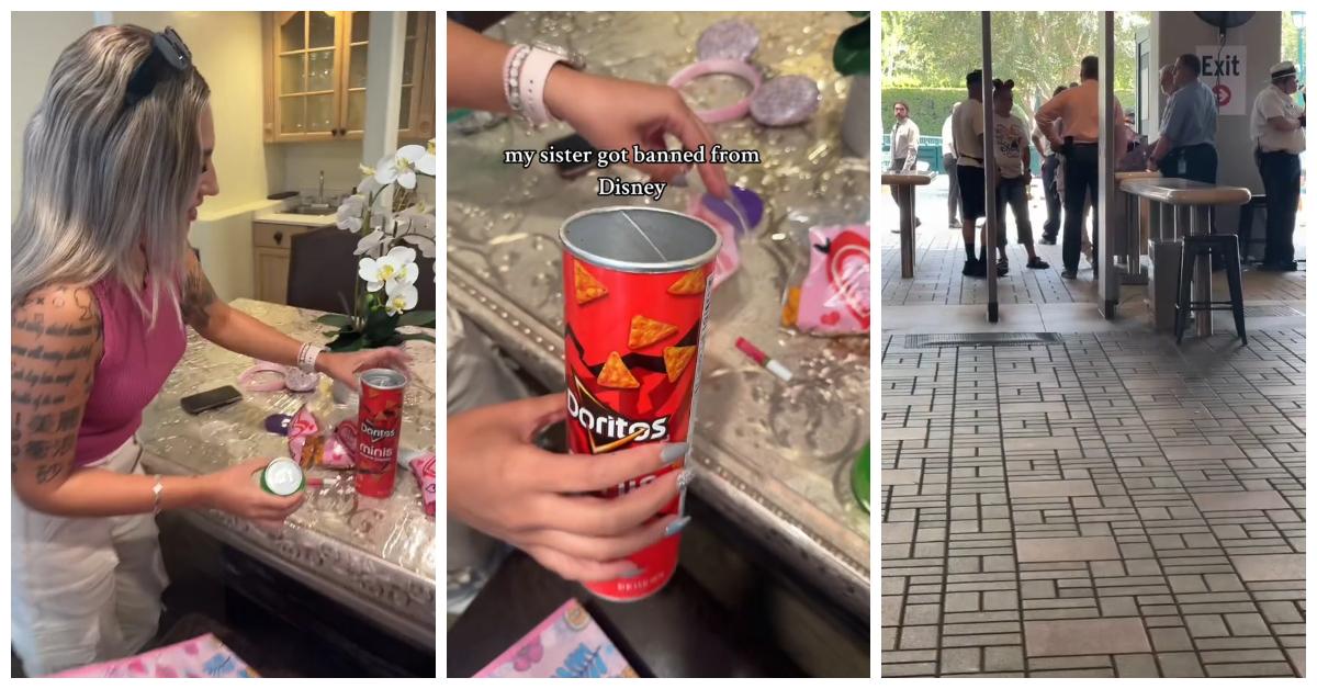 Woman Tries Sneaking Alcohol Into Disney in Pringles Cans