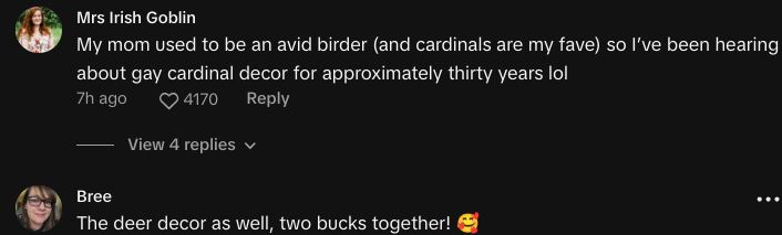 Walmart’s “Gay Cardinal” Decorations Sparks Running TikTok Joke