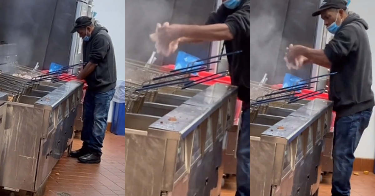 TikToker Sees Wingstop Employee Handling Chicken With Bare Hands