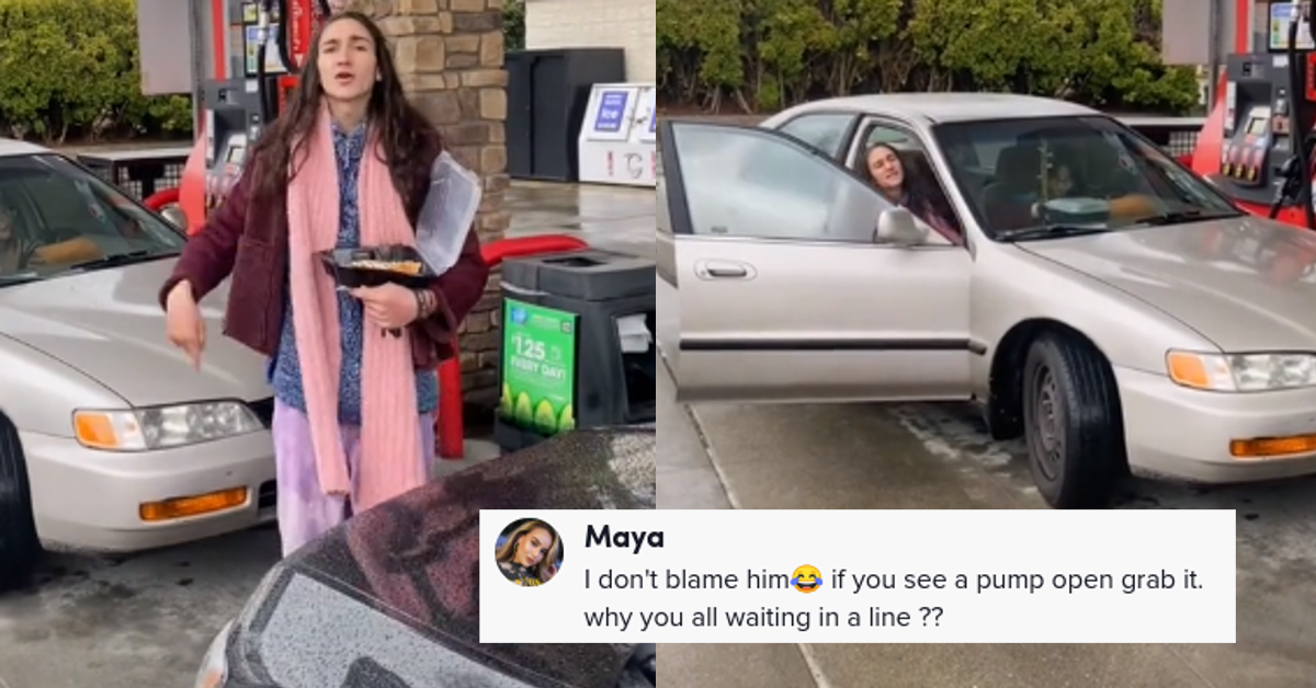 Gas Station Customer Who Cut One-Way Line Gets Blasted in Viral TikTok