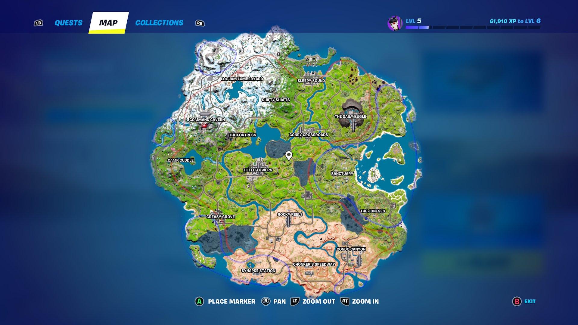 What Are the Red and Blue Lines on the 'Fortnite' Map For?