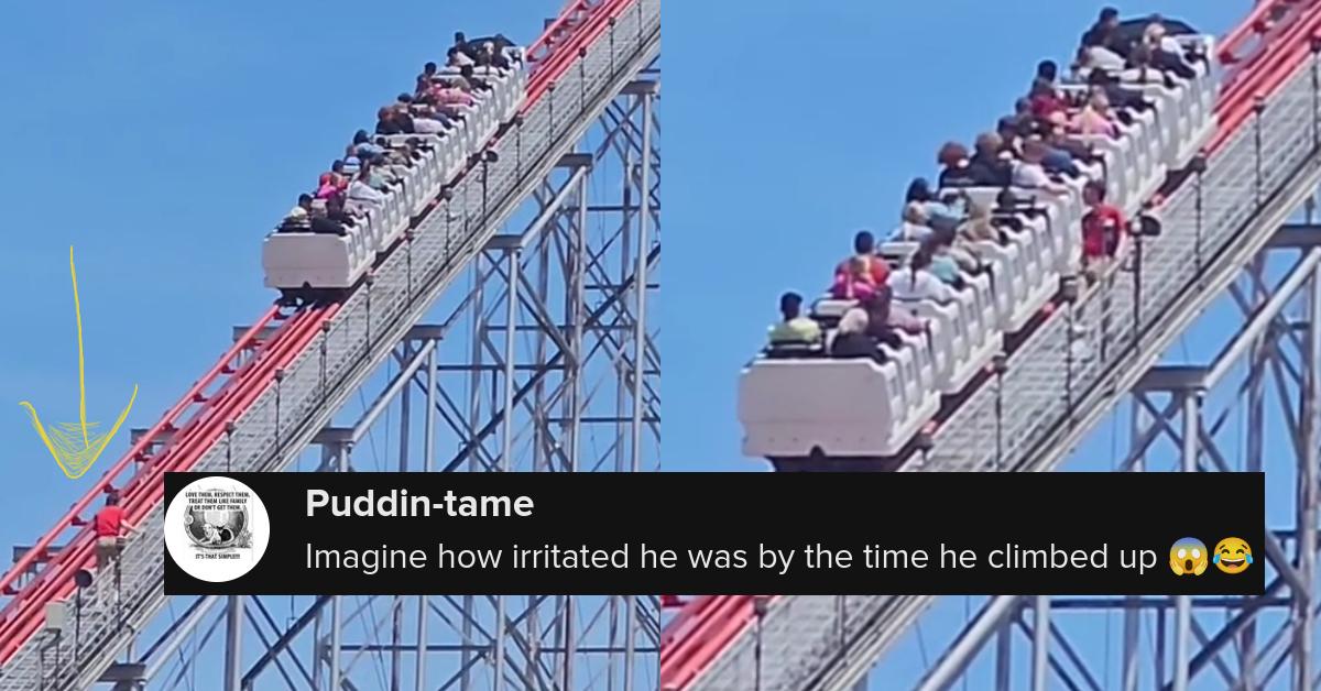 Amusement Park Worker Forced to Walk Up Roller Coaster Stairs to ...