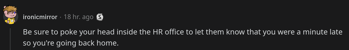 Job Notice: 1 Minute Late Equals Missing Whole Day