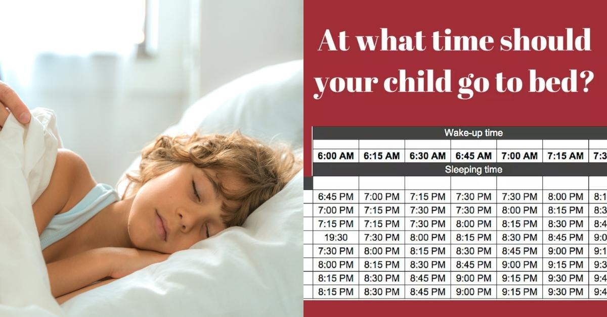 Viral Chart Shows The Ideal Bedtimes For Kids Of Every Age Viral Chart Shows The Ideal Bedtimes For Kids Of Every Age