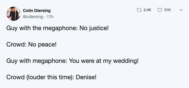 The "You Were at My Wedding, Denise" Meme, Explained