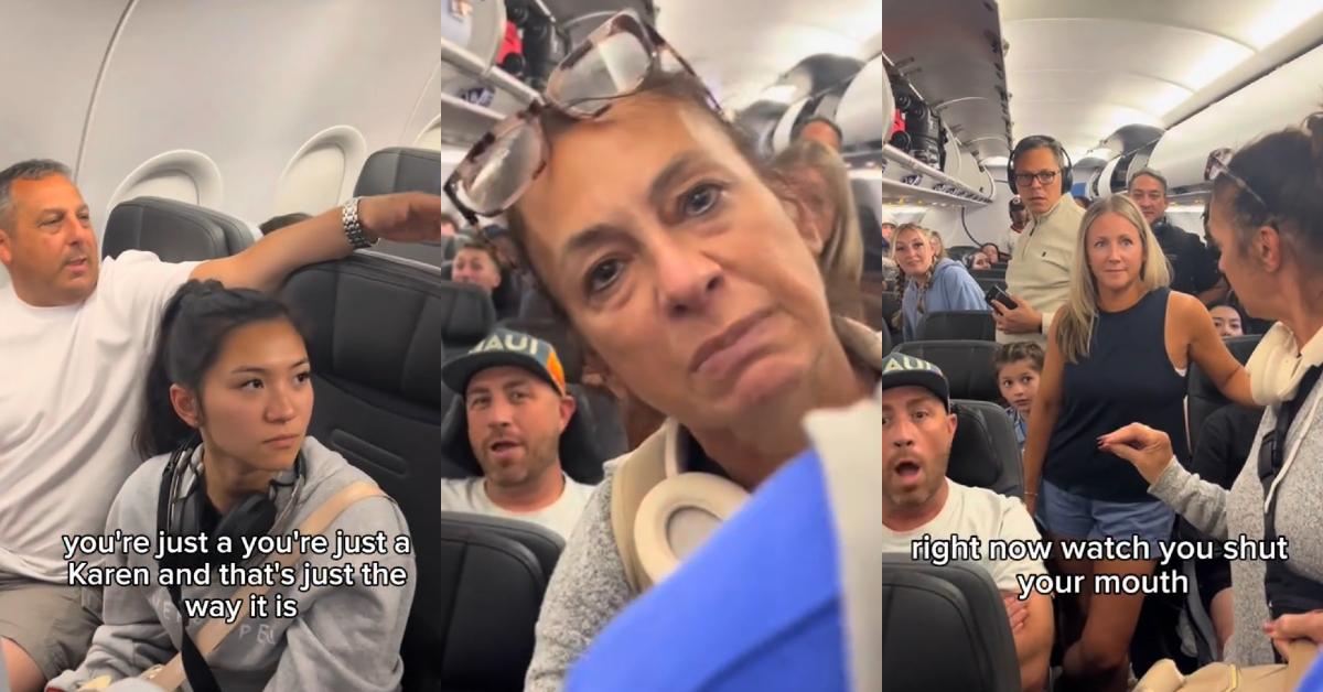 Airplane Karen Stands up to Exit Plane Early