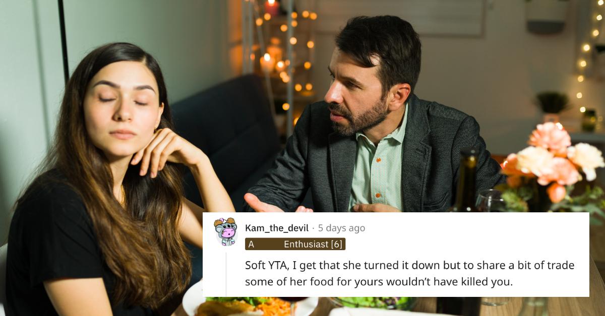 Man Refuses to Share Dinner With Girlfriend, Sparks Debate