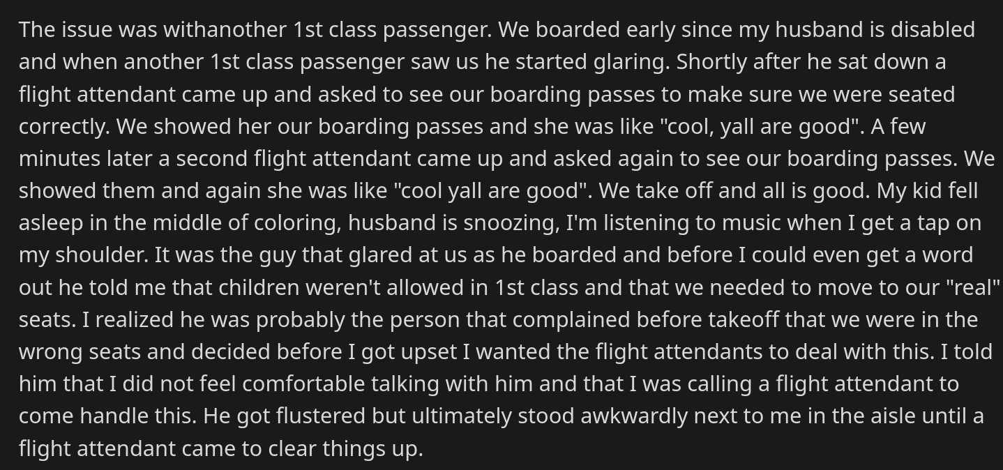 Mom Gets Insulted by First Class Plane Passenger