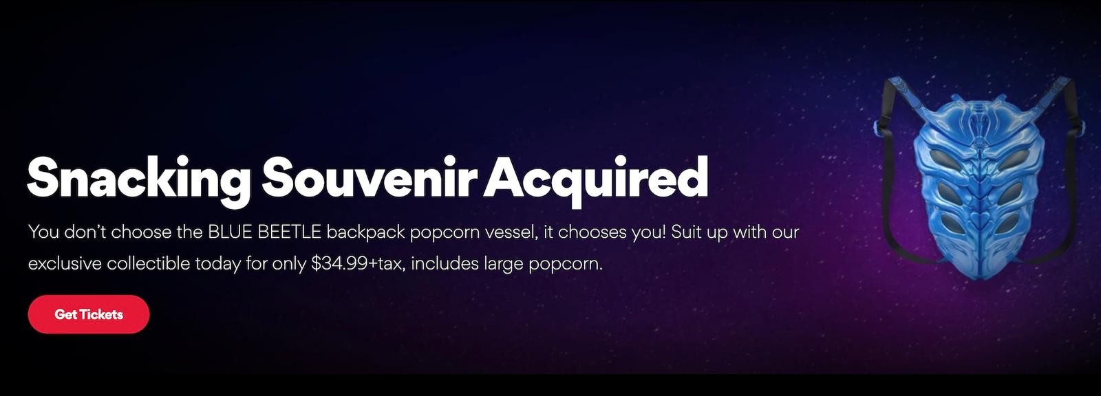 Where to Get the Blue Beetle Popcorn Bucket