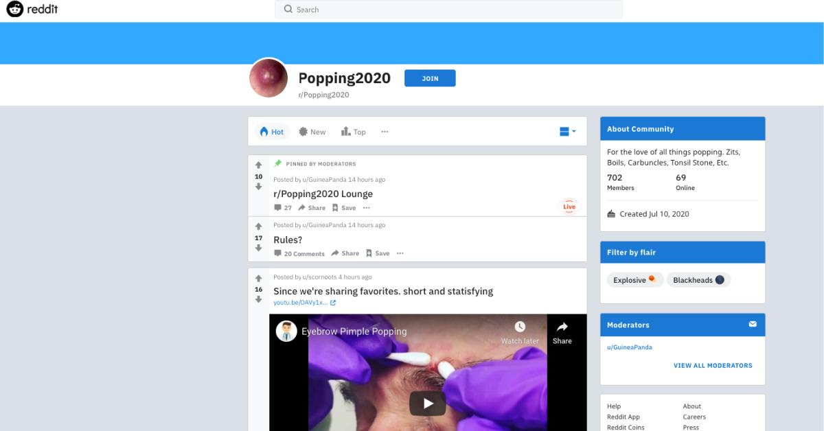 What Happened to r/Popping? The Subreddit Is Now Private — Details