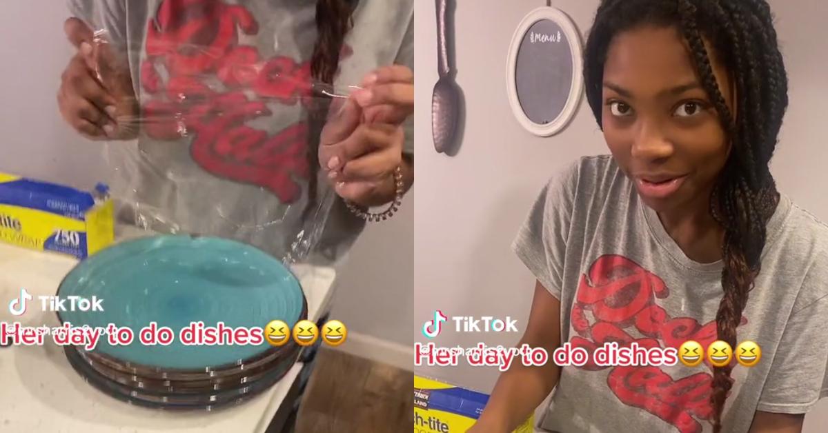 TikTok Loves This Woman's “Hack” to Avoid Washing Dishes