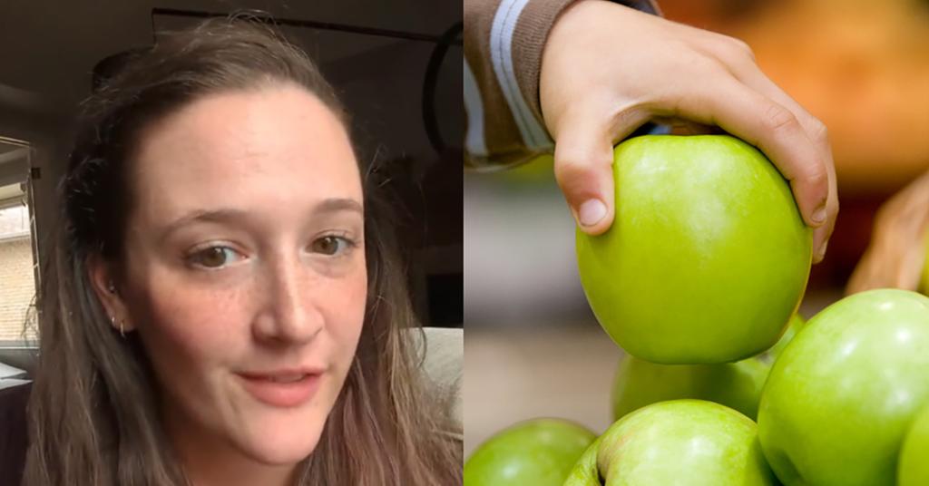 Mom Lets Son Eat Apple in Store, Asks Cashier to Weigh Core